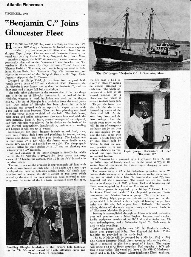 Our Grandfather Captain Joe 1946 Article From The Atlantic Fisherman ...