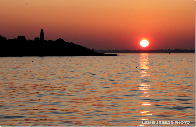 The Sunset and Baker’s Island Lighthouse While Heading Back into Salem ...