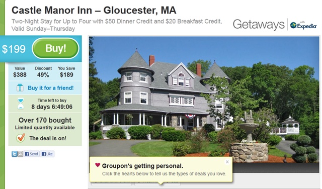 Castle Manor Inn for two nights $199 With $50 dinner credit and $20 ...