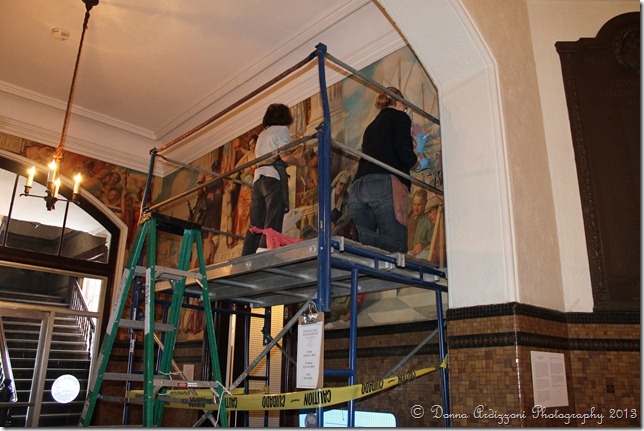 Cleaning the Murals at City Hall – Good Morning Gloucester