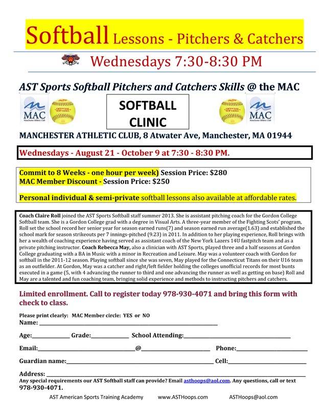 YOU GOT KIDS THAT LOVE SOFTBALL AND BASKETBALL? THE MAC HAS PROGRAMS ...