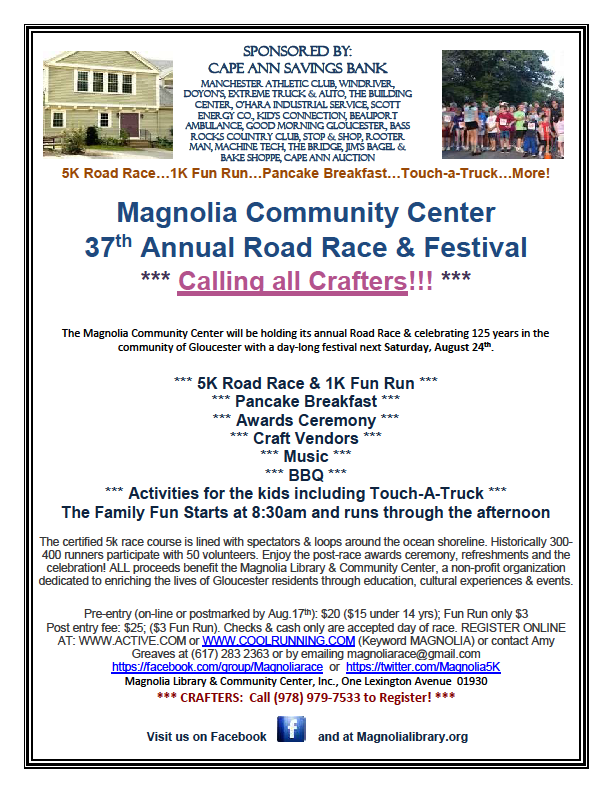Magnolia Community Center 37th Annual Road Race & Festival Calling All ...