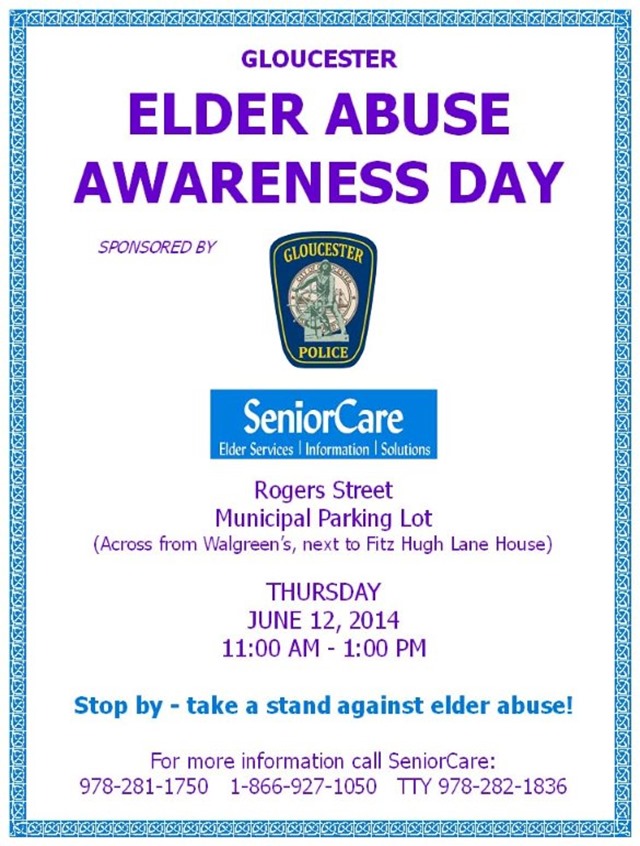 Gloucester Elder Abuse AWARENESS Day June 12th, 2014 – Good Morning ...