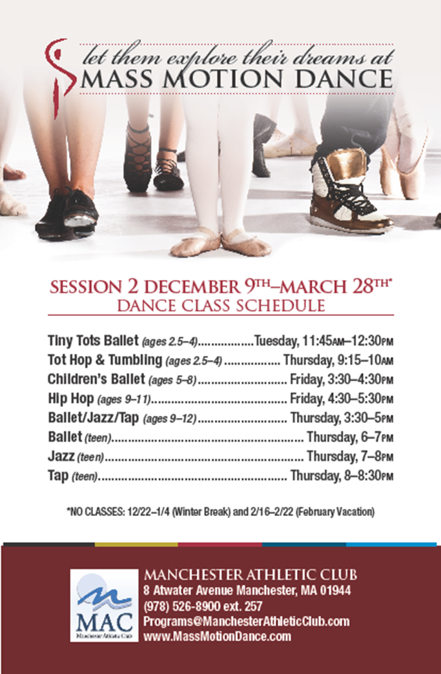 MASS MOTION DANCE AT THE MAC SCHEDULE – Good Morning Gloucester