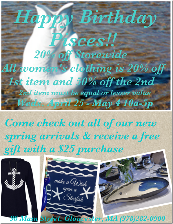 Pisces Birthday Sale – Good Morning Gloucester