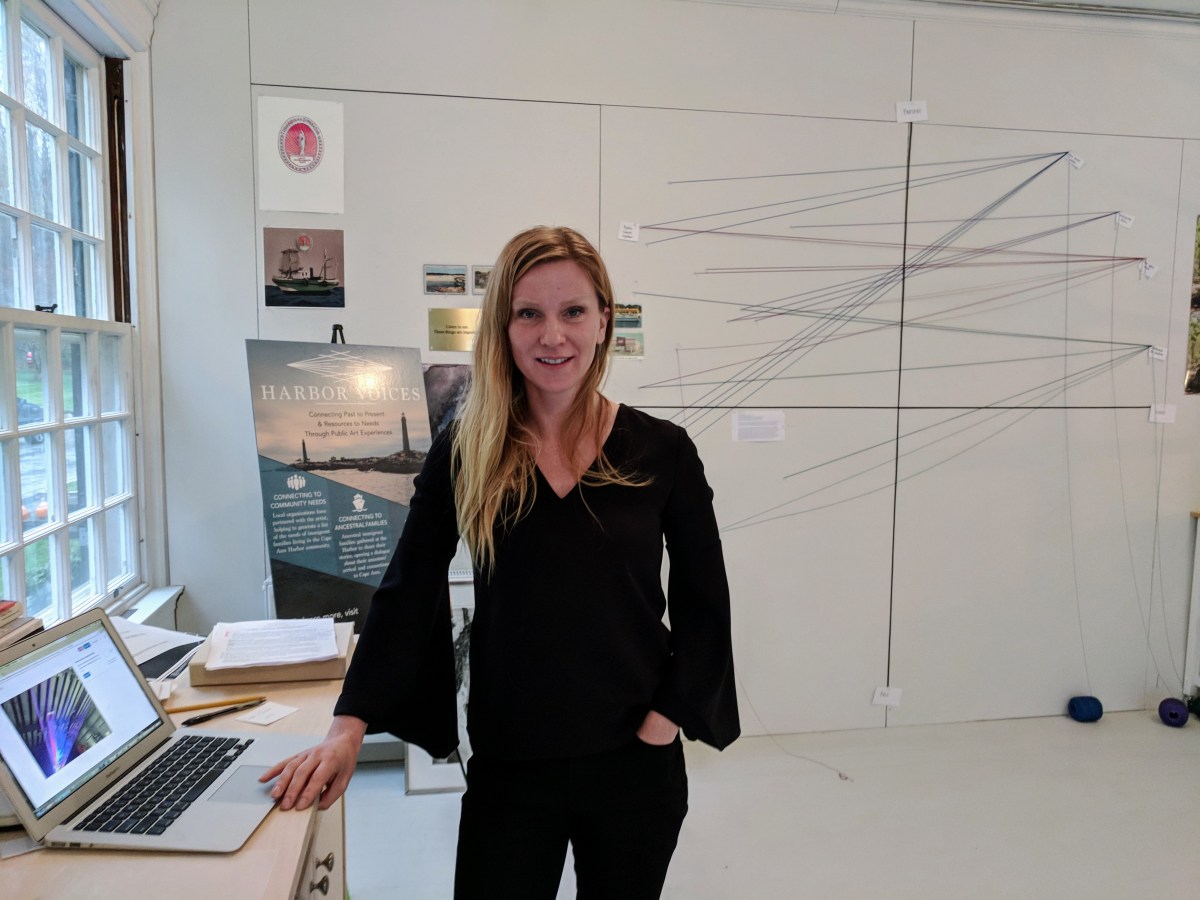 Stephanie Benenson HARBOR VOICES light show #GloucesterMA | immigration ...