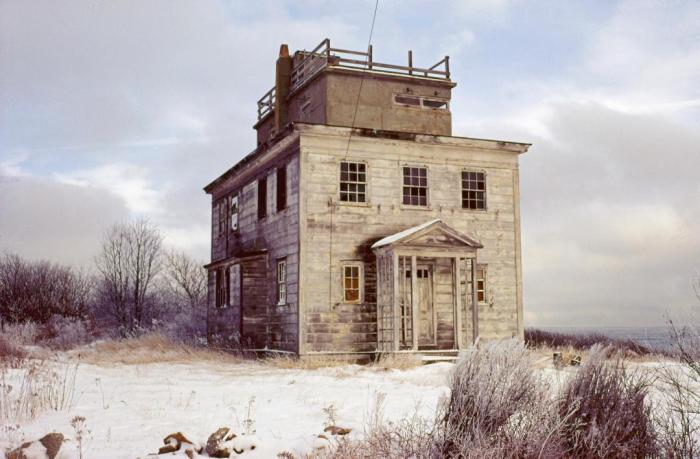 Pics of the former US Coast Guard station building the partially frozen ...