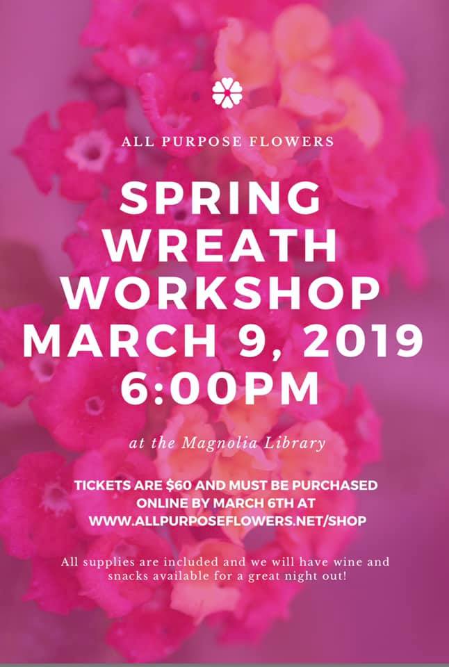 All Purpose Flowers Spring Wreath Workshop – Good Morning Gloucester