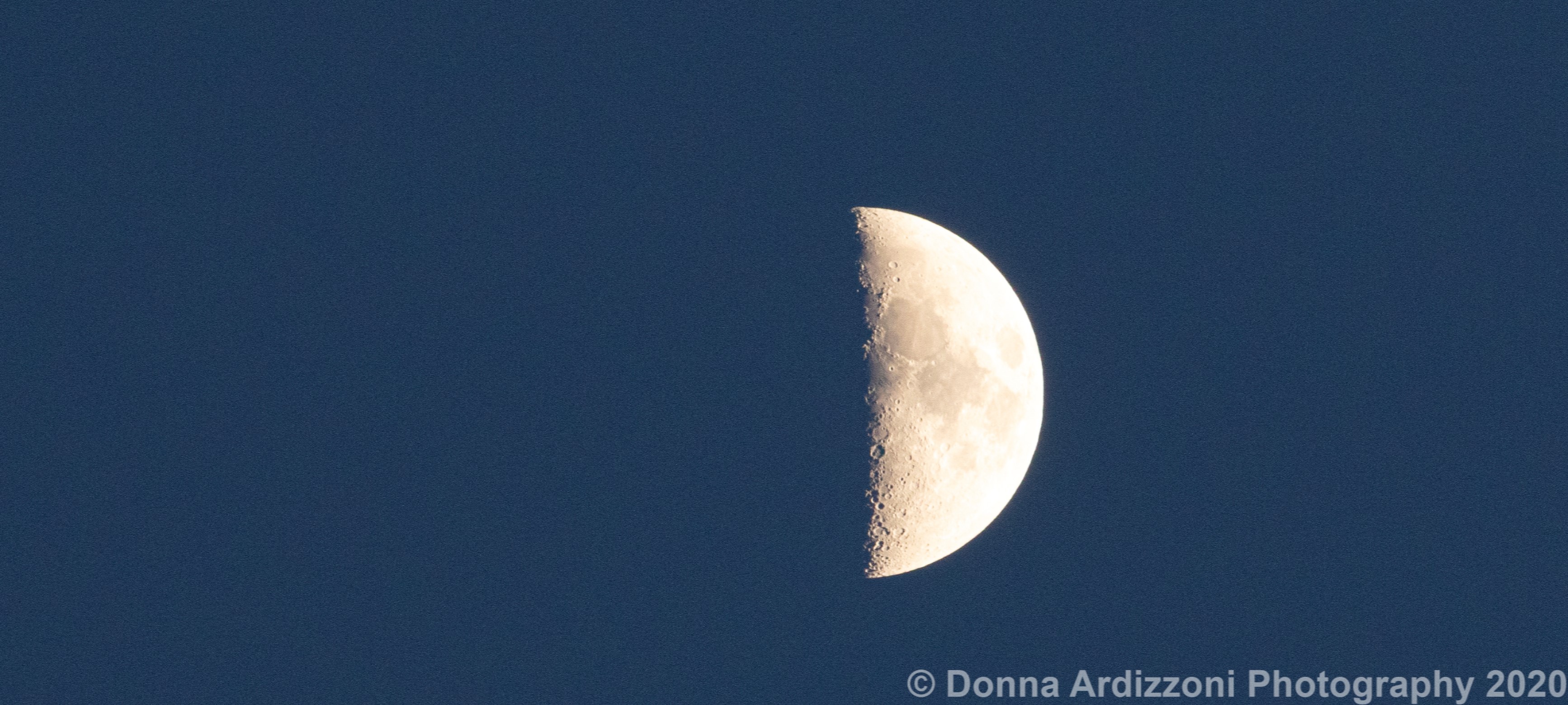 Half moon taken on Thursday evening after sunset – Good Morning Gloucester