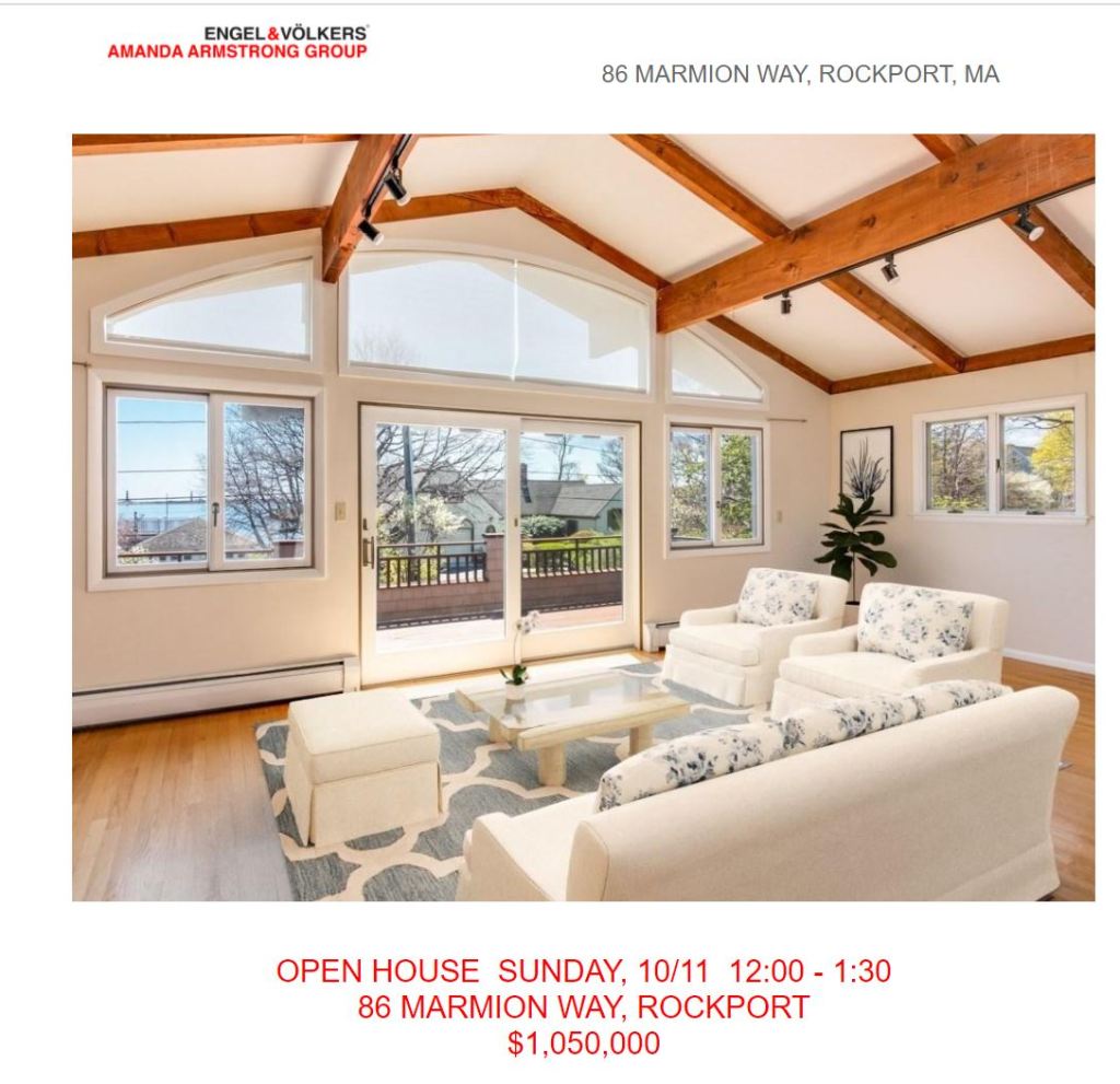 86 MARMION WAY, ROCKPORT, MA OPEN HOUSE – Good Morning Gloucester