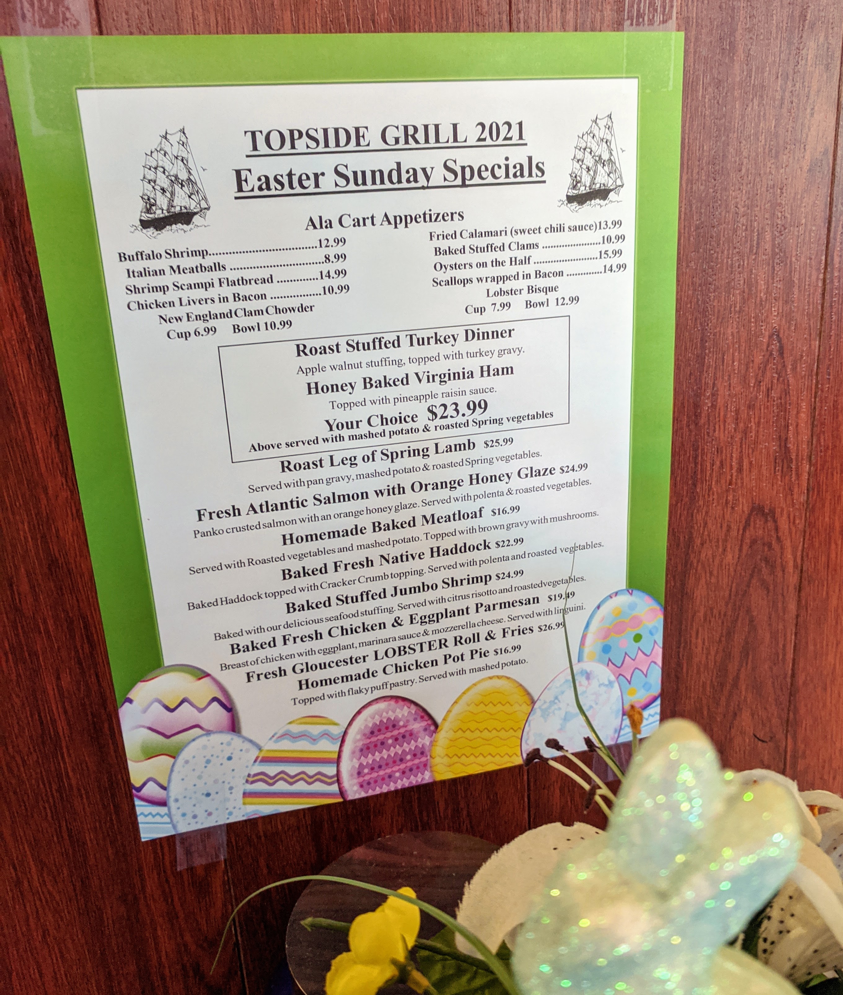 Topside Grill restaurant Easter menu #GloucesterMA – Good Morning ...