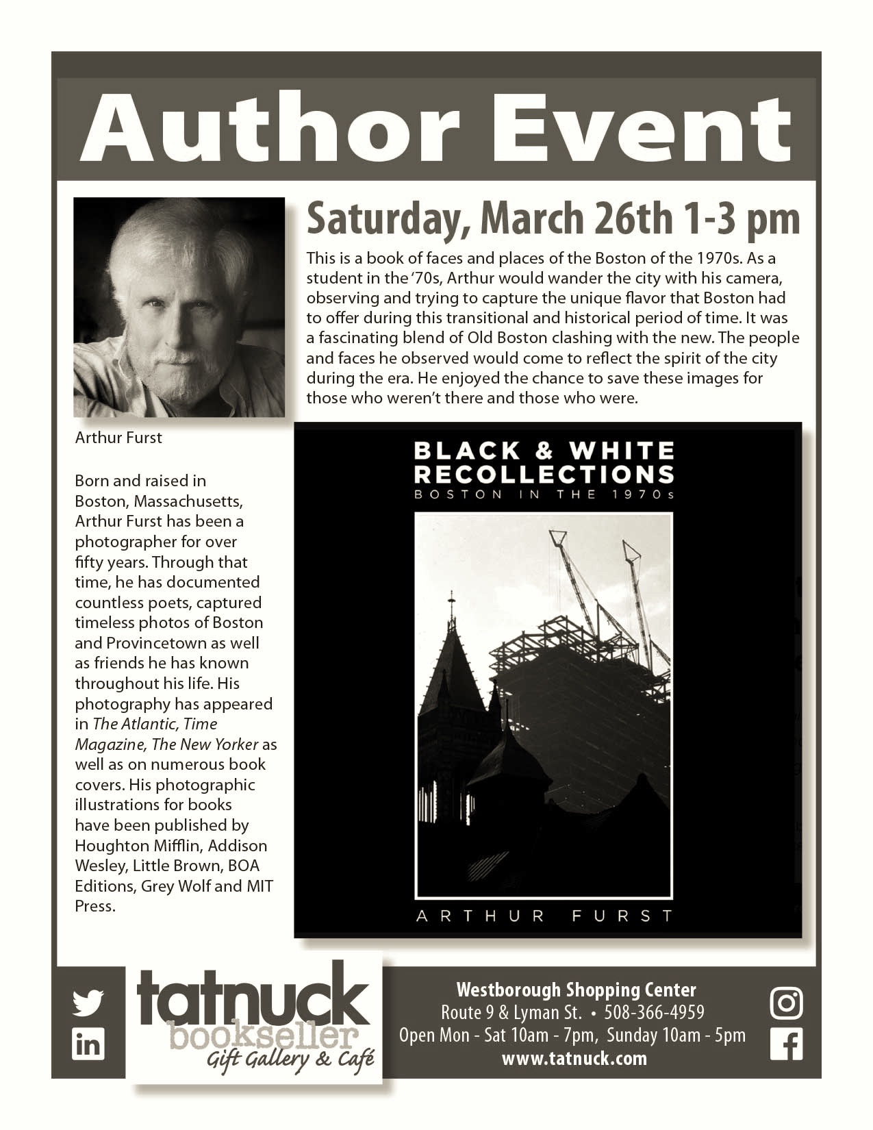 Arthur Furst Black and White Recollections Boston In The 1970s ...