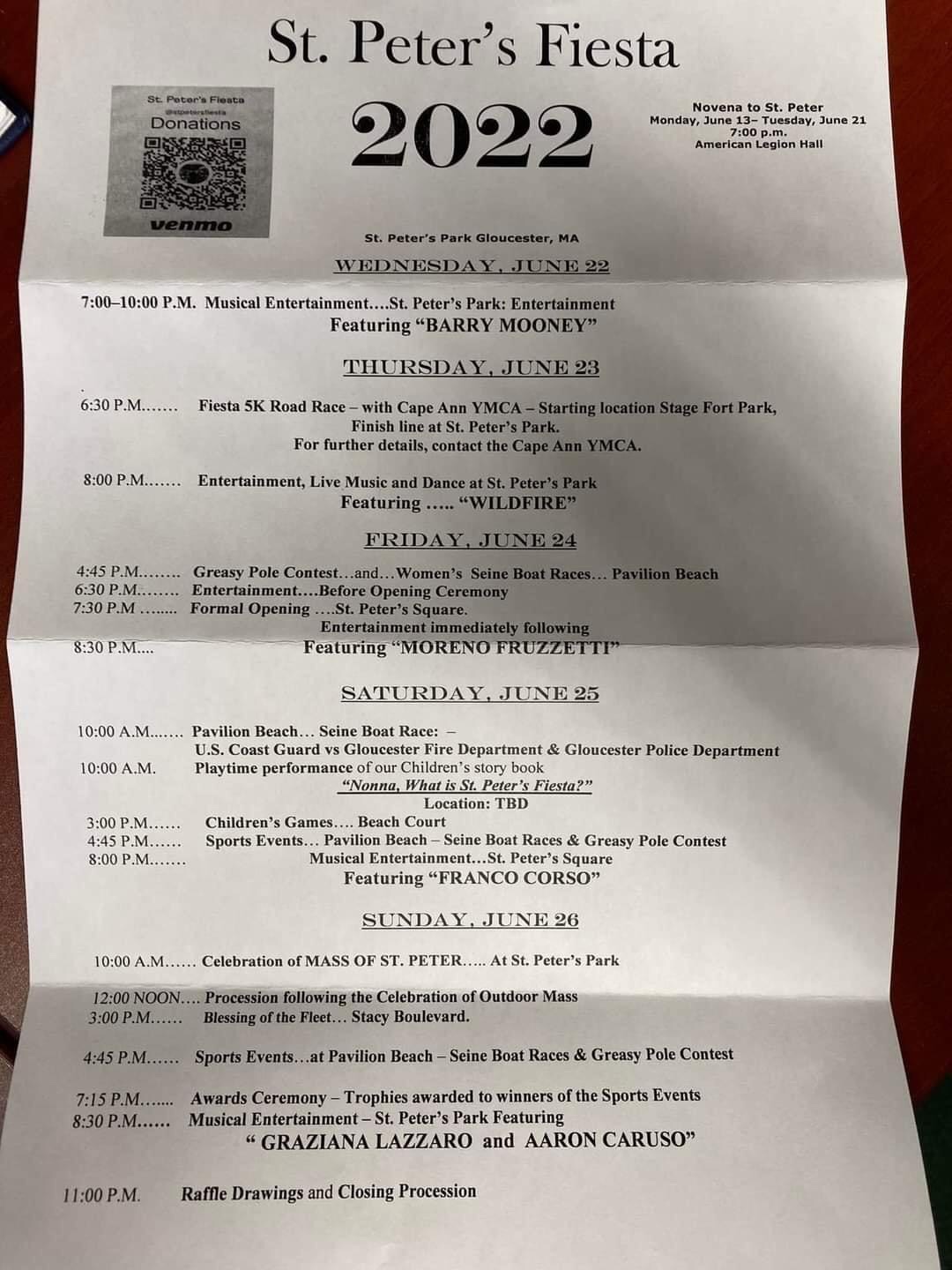Sharing Fiesta 2022 Information – Good Morning Gloucester