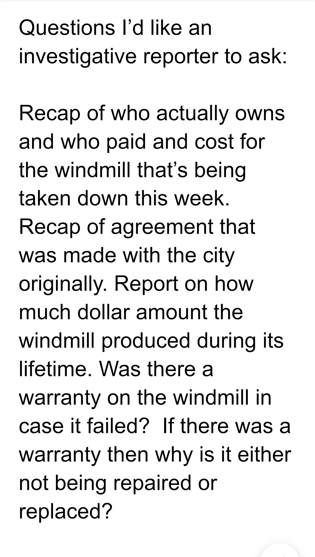 As Good Morning Gloucester is not a newspaper, here are the questions I ...