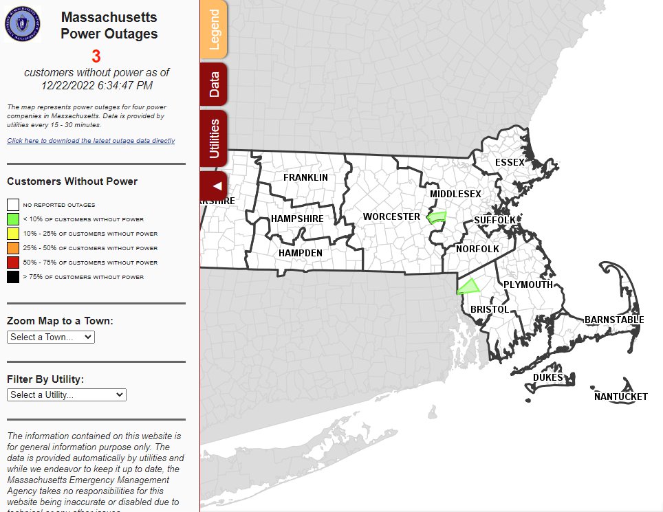 MEMA power outage map – Good Morning Gloucester