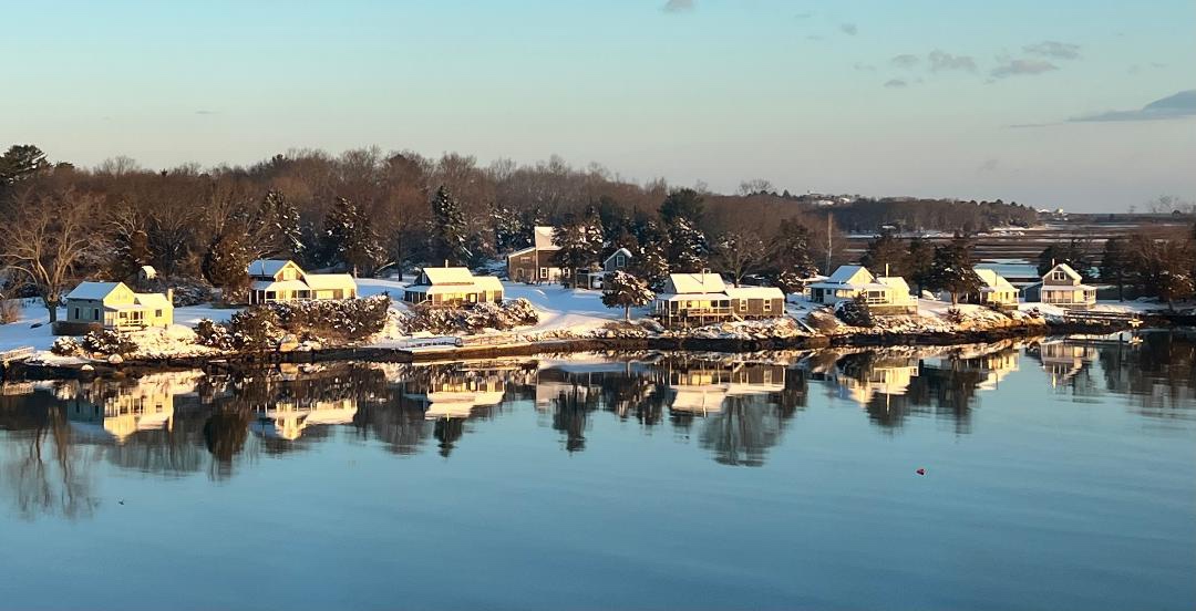 Sunrise hitting Pearce Island Feb 27 – Good Morning Gloucester