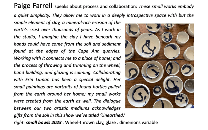 Paige Farrell and Erin Luman ‘Unearthed’ Opening Reception Saturday ...