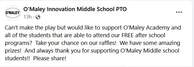 Sharing Information From O’Maley PTO – Good Morning Gloucester