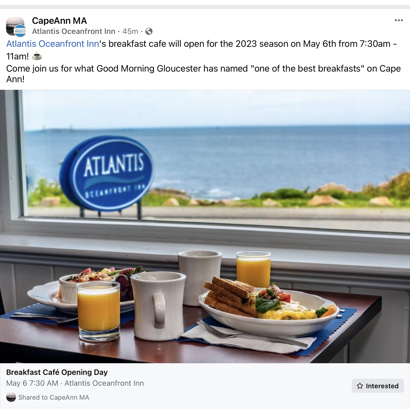 Sharing News From Atlantis Oceanfront Breakfast Cafe – Good Morning ...