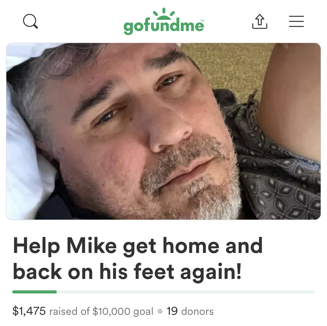 I don’t know Mike Carter but there’s a Go Fund Me On his Behalf – Good ...