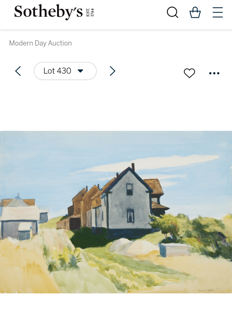A great Edward Hopper Gloucester watercolor to be auctioned at Sotheby ...