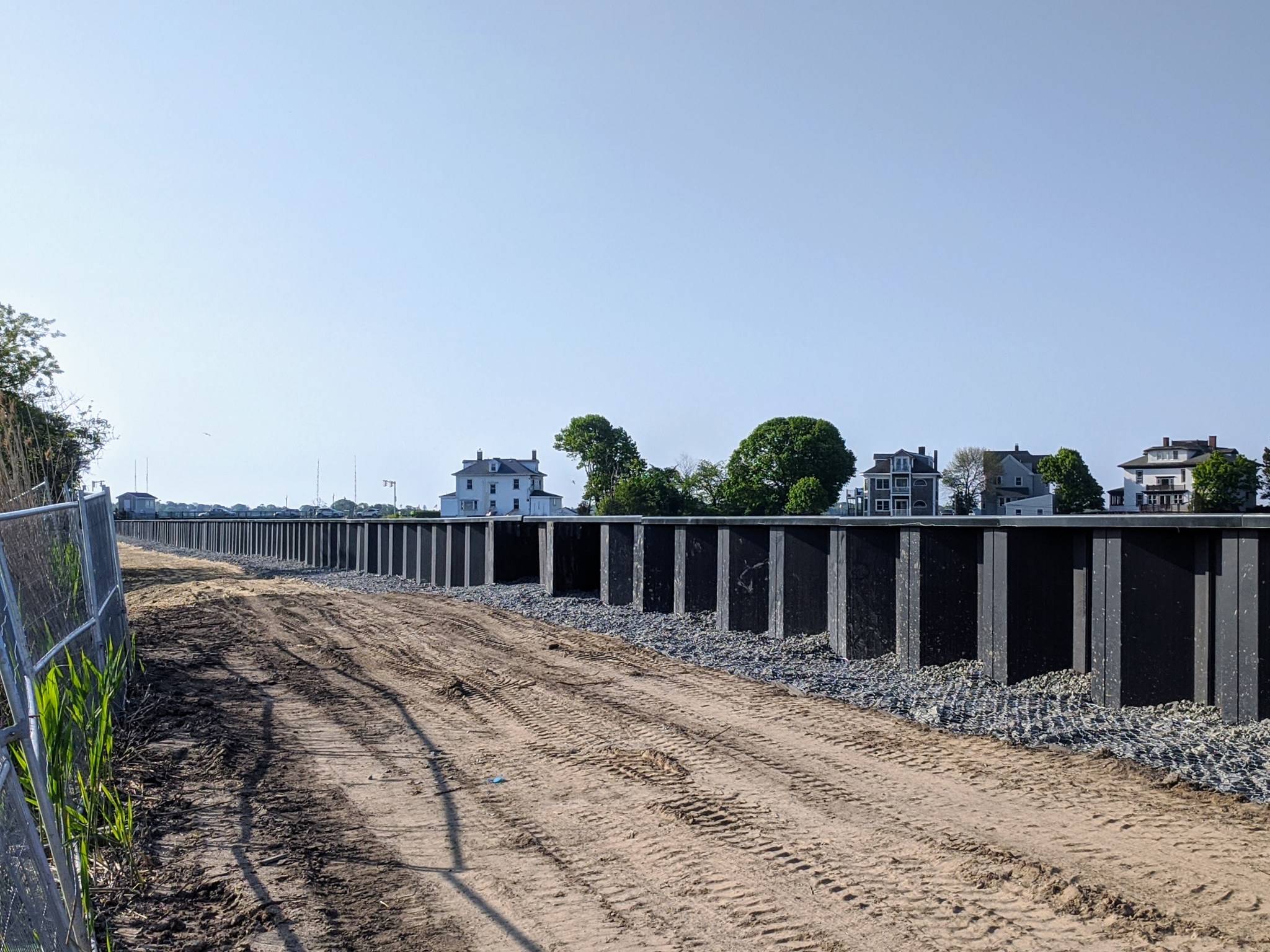 Flood wall barrier construction by Gloucester High School Annisquam ...