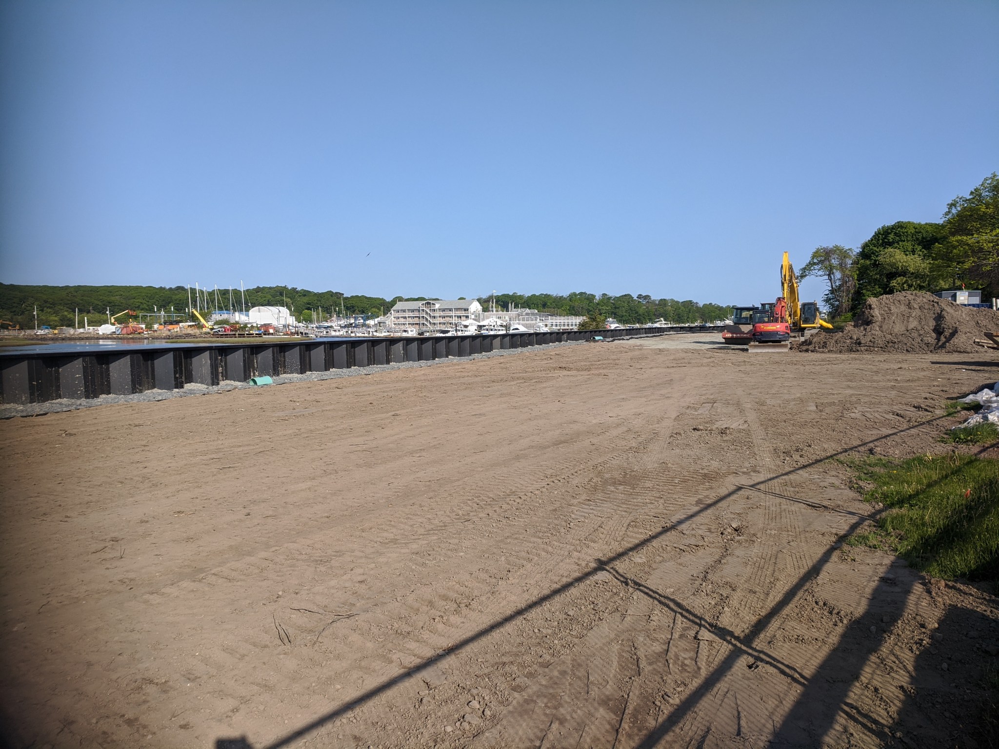Flood wall barrier construction by Gloucester High School Annisquam ...