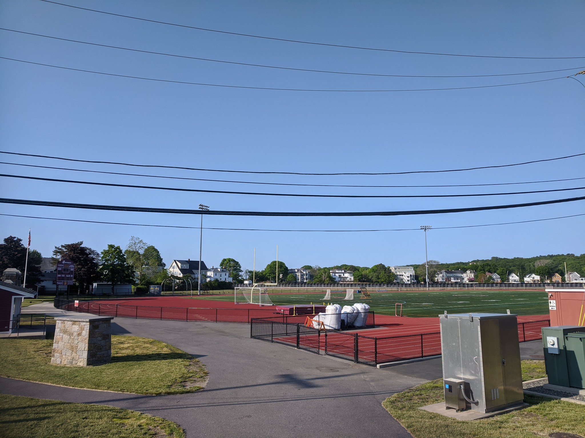 Flood wall barrier construction by Gloucester High School Annisquam ...