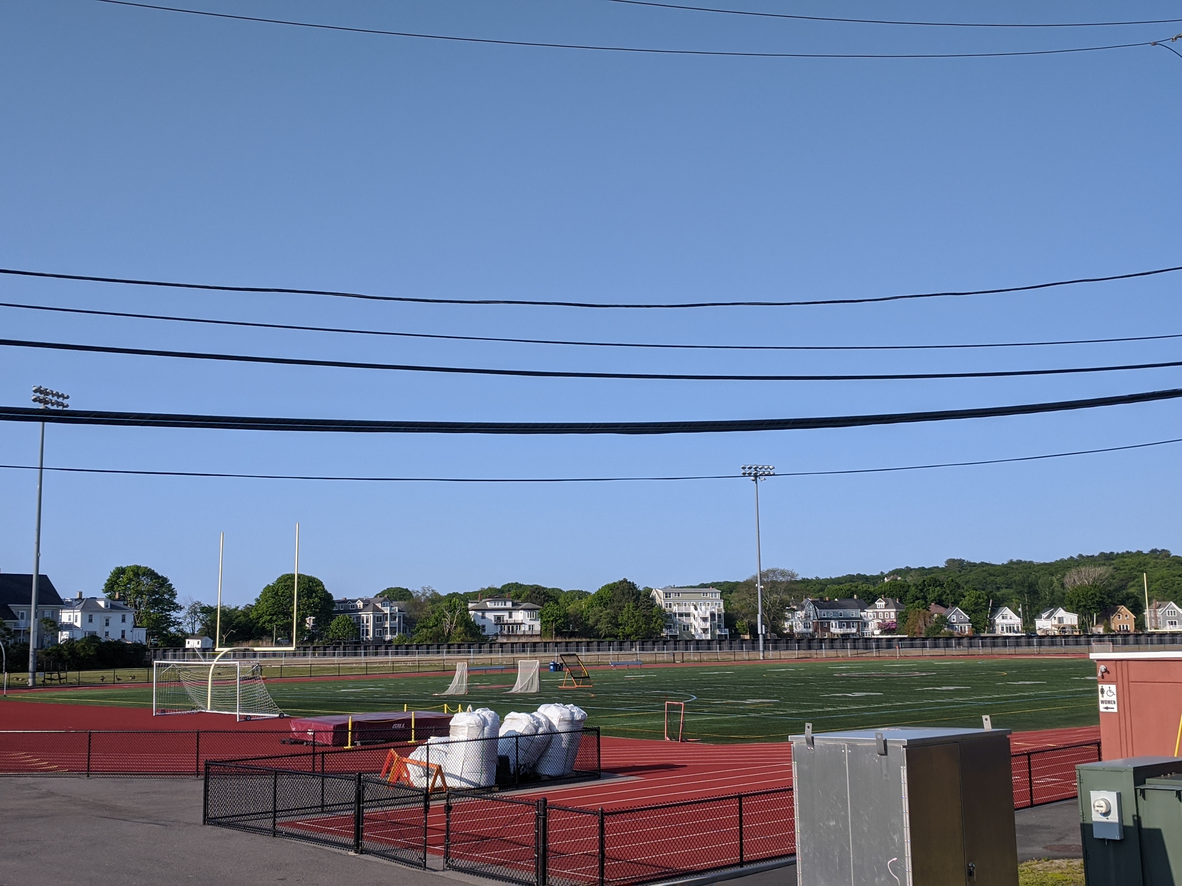 Flood wall barrier construction by Gloucester High School Annisquam ...