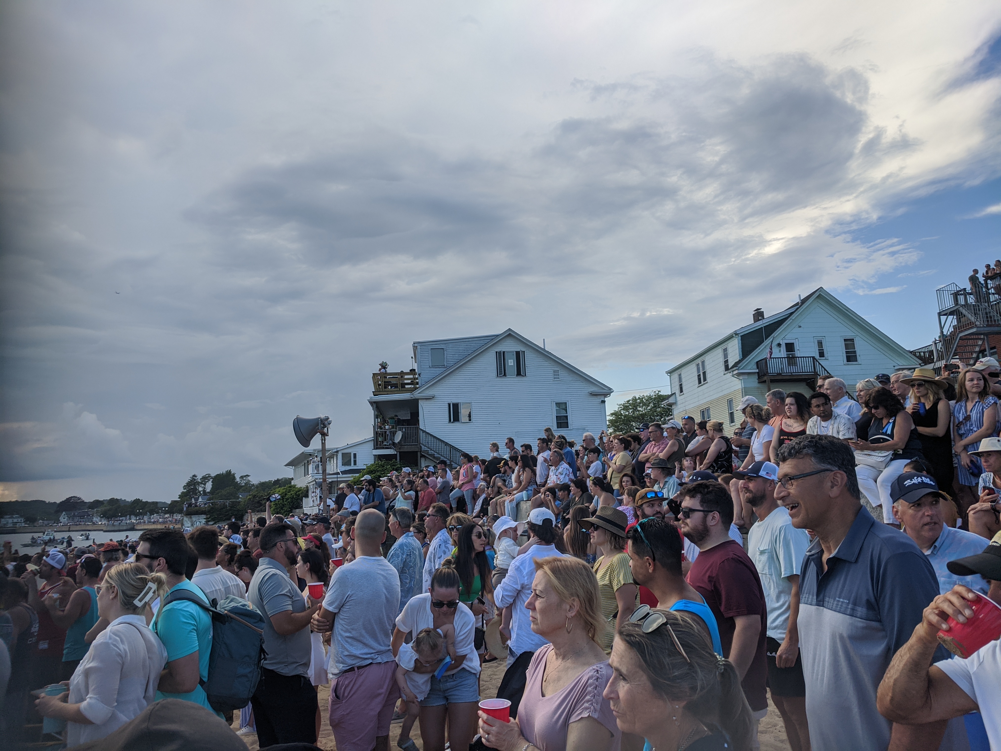 Crowd fills in. St. Peter’s Fiesta Sunday 2023 events. off Pavilion ...