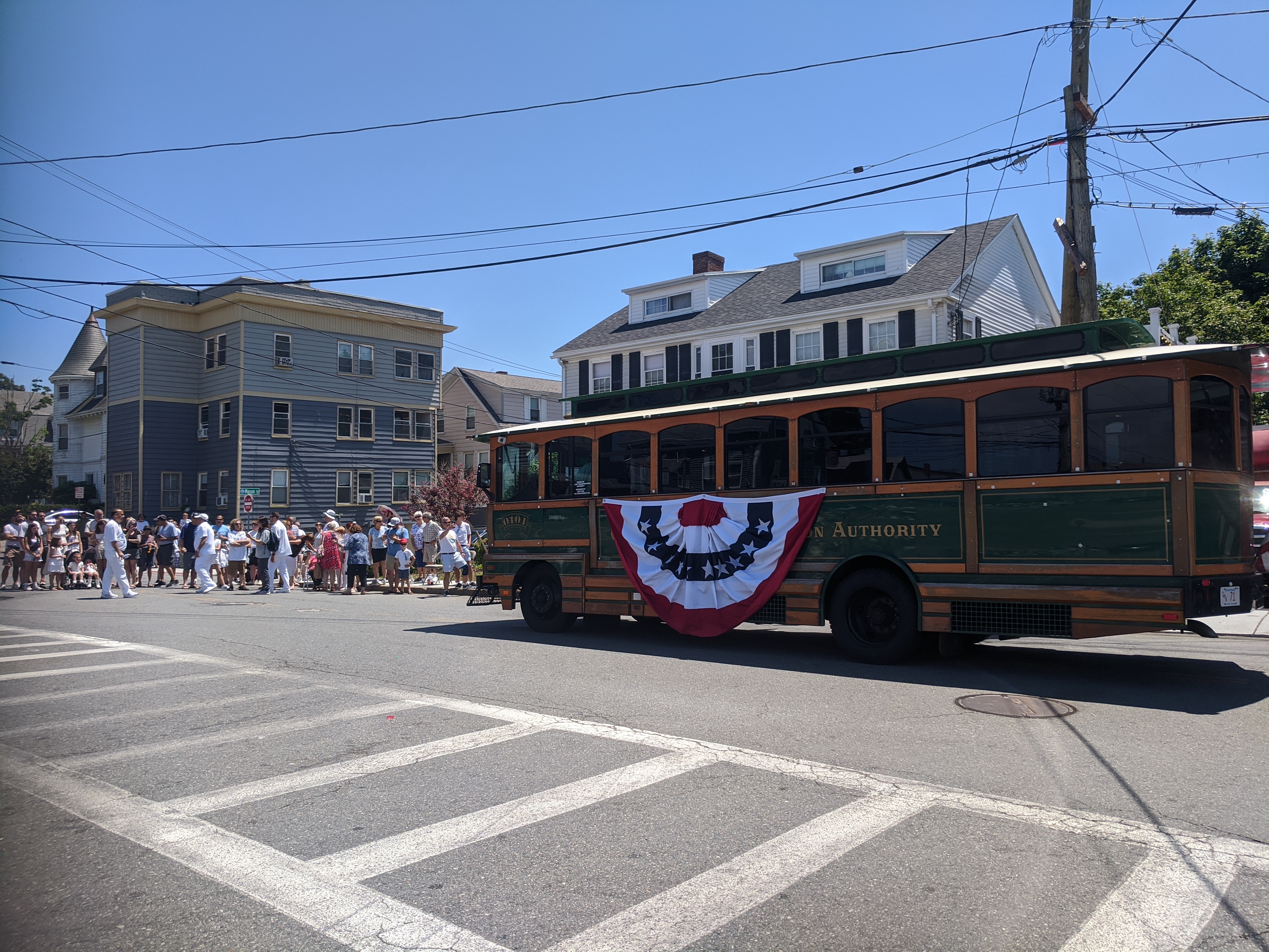 St. Peter’s Fiesta procession. trolley on prospect. 2023 June 25 photo ...
