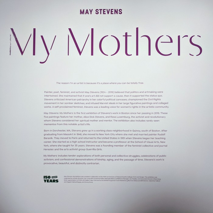 Power of May Stevens Shines in Exhibition at MassArt Art Museum – Good ...