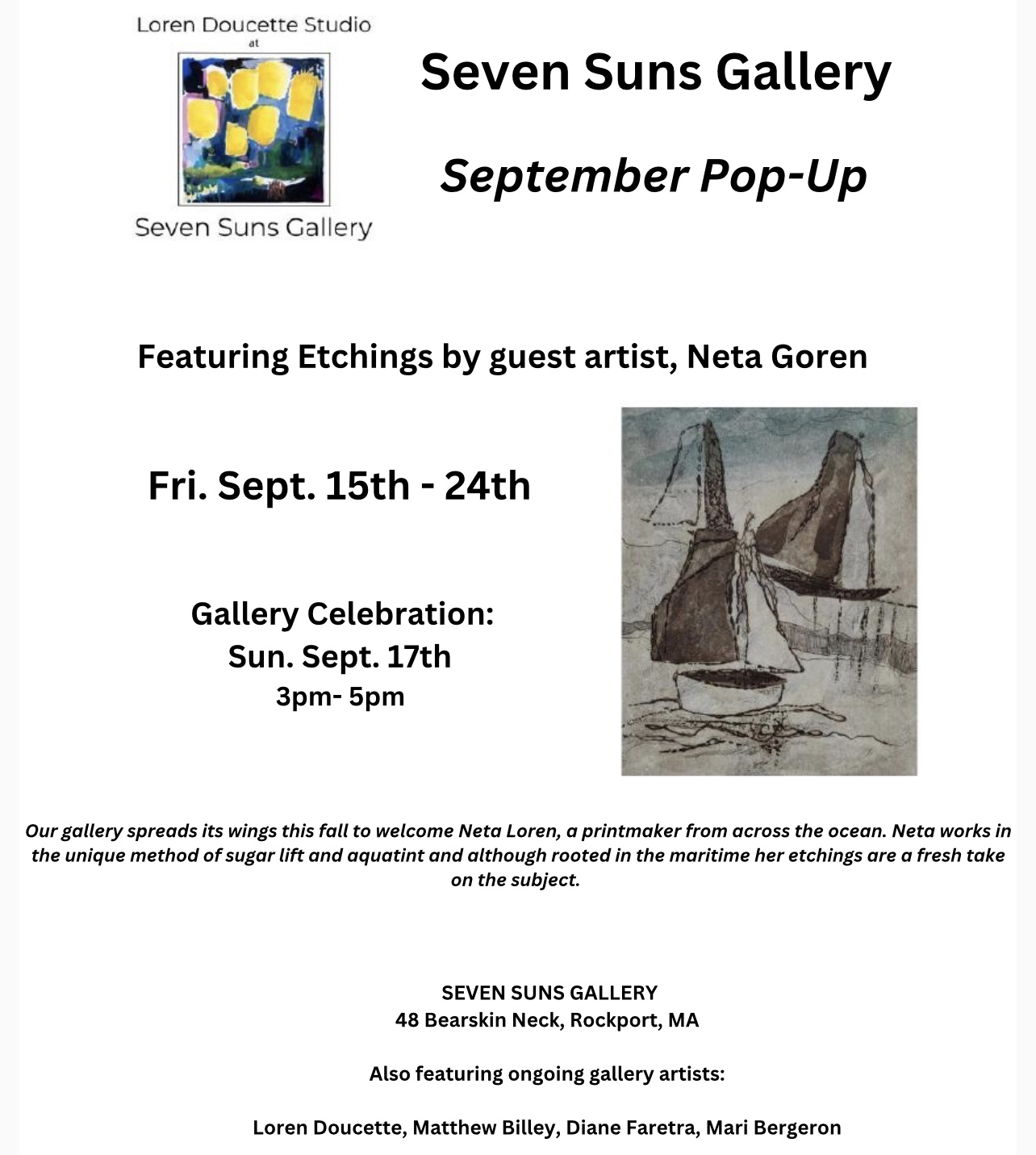 Seven Suns Gallery Pop-Up – Good Morning Gloucester