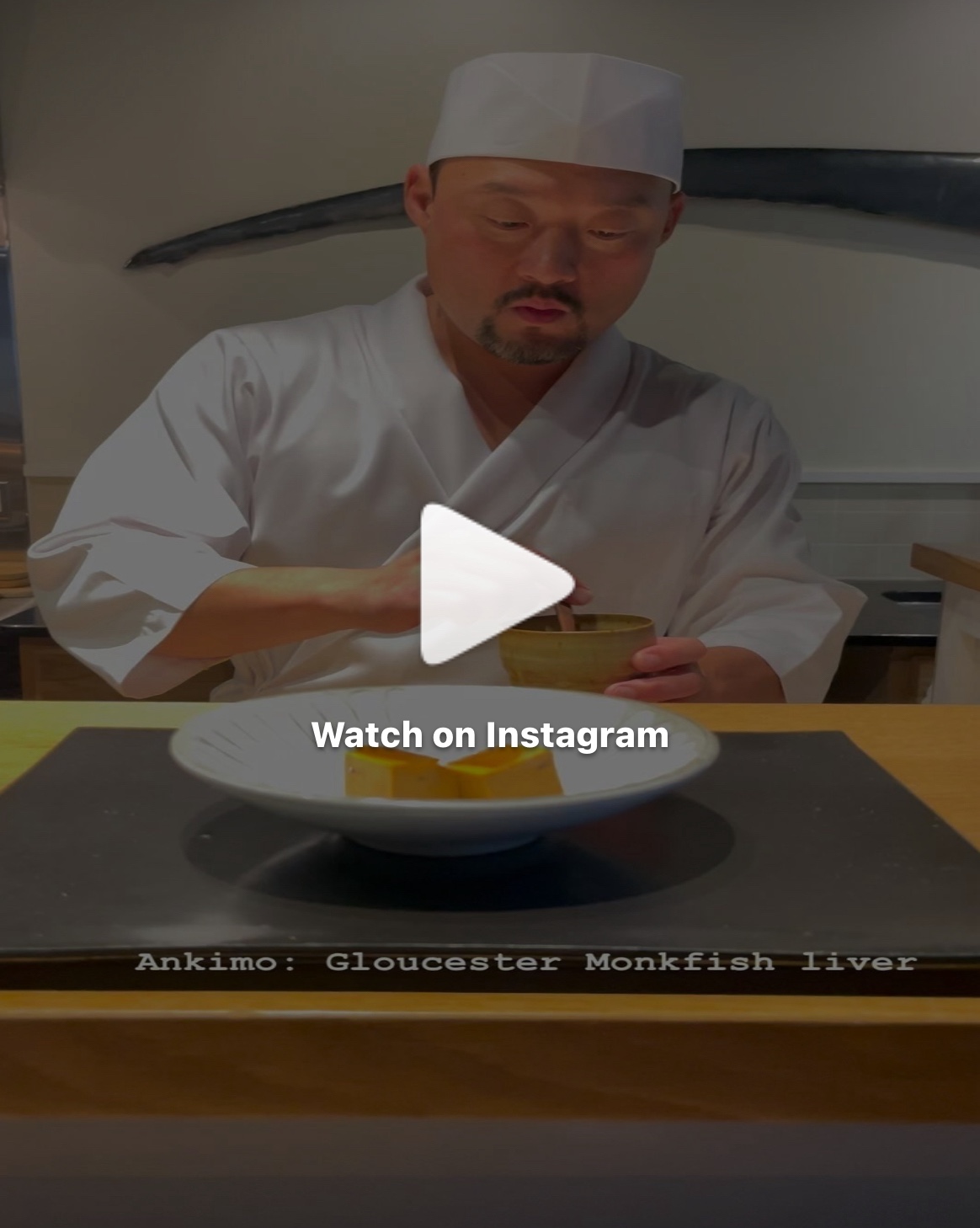 Sushi Sang Lee Ankimo: Gloucester Monkfish liver with Narazuke, ponzu ...