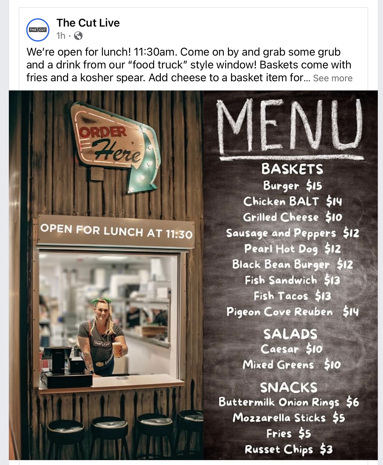 The Cut Is Open For Lunch! – Good Morning Gloucester