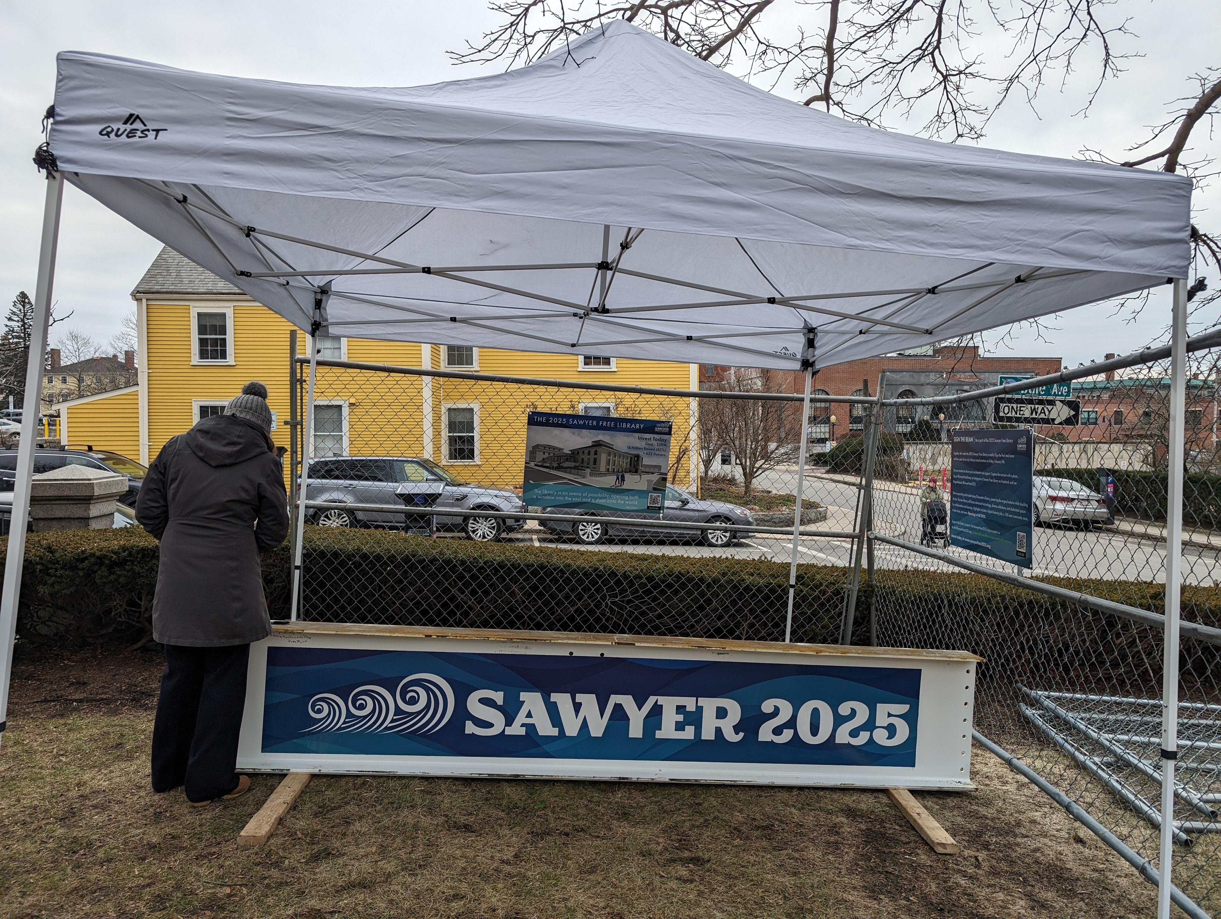 If you missed out today, you can sign the steel beam sign on Saturday ...