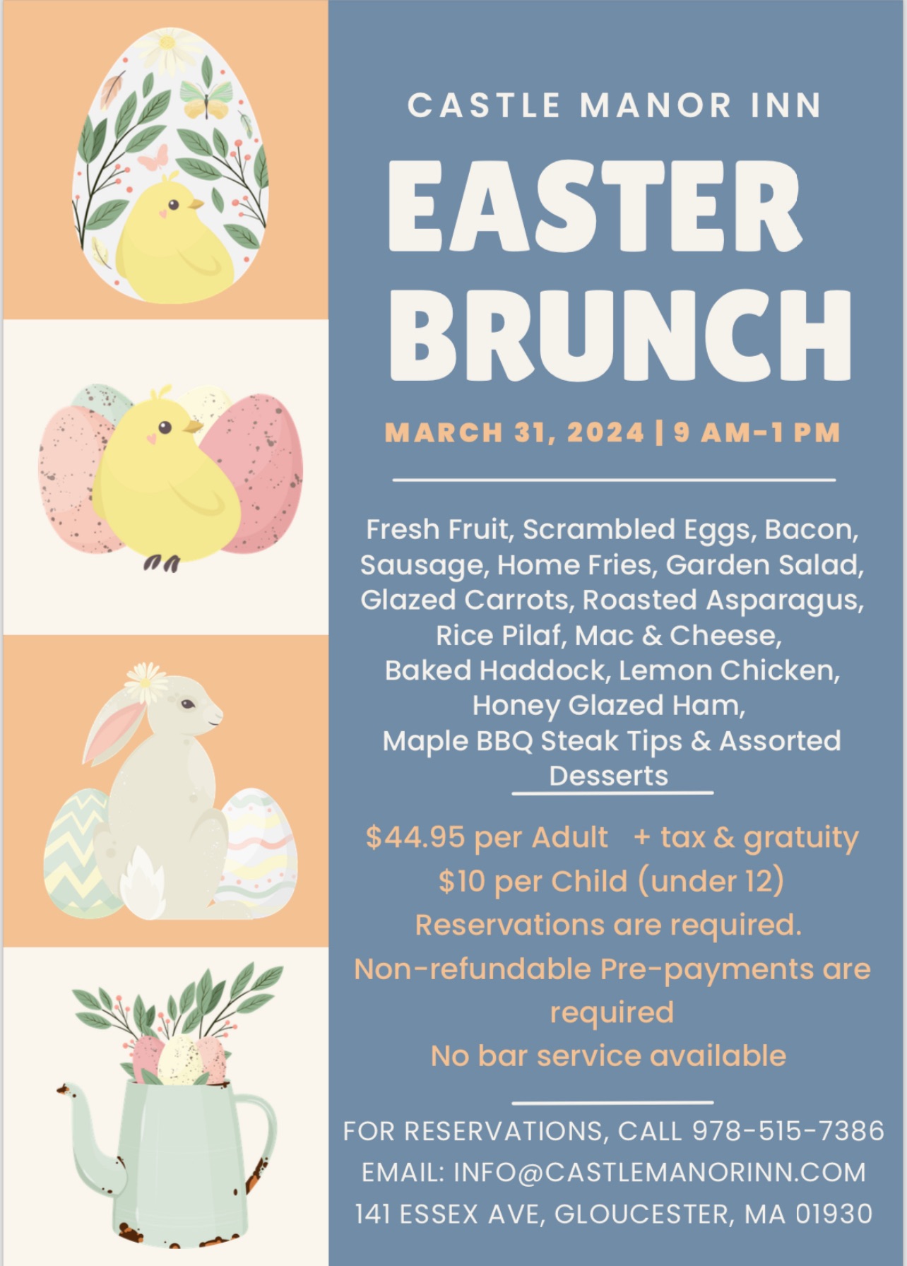 Easter Brunch At The Castle Manor Inn – Good Morning Gloucester