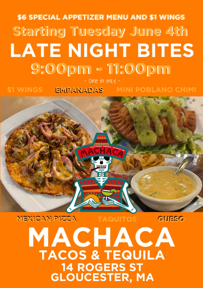 Machaca Tacos & Tequila LATE NIGHT BITES Starting Tuesday June 4th $6 ...