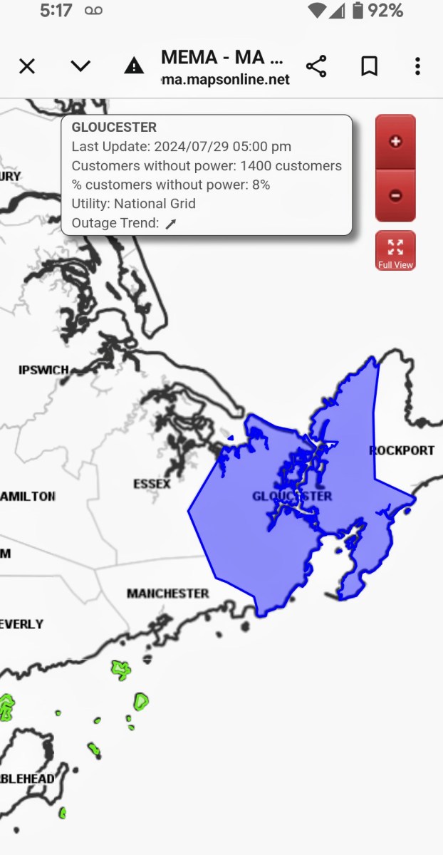 1400 without power. 2nd power outage in a week #GloucesterMA – Good ...