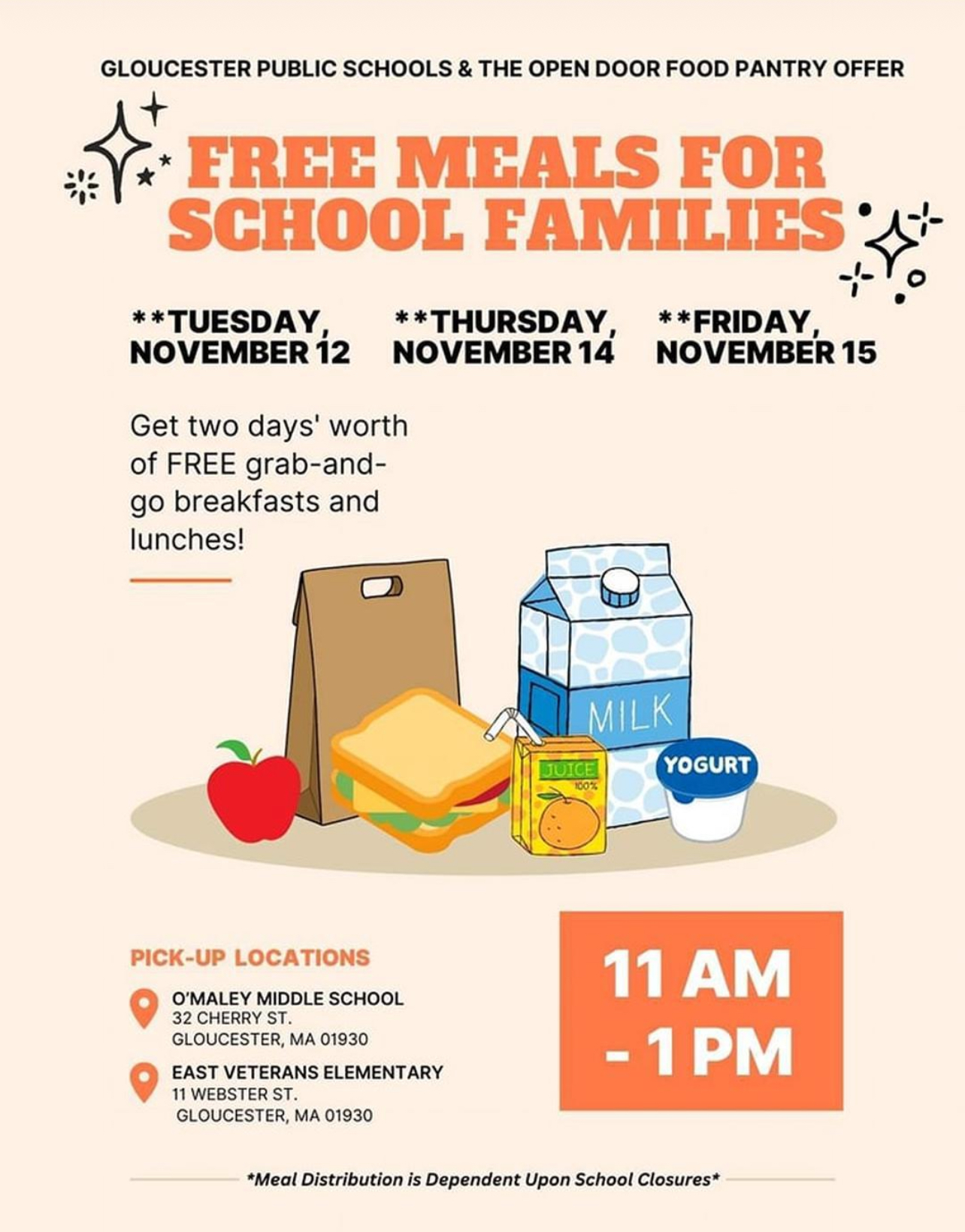 Free Meals For School Families – Good Morning Gloucester