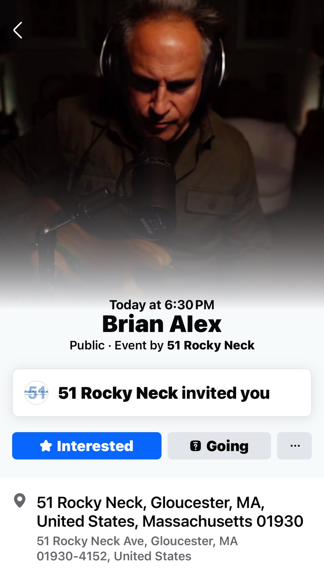 Brian Alex At 51 Rocky Neck Tonight! – Good Morning Gloucester