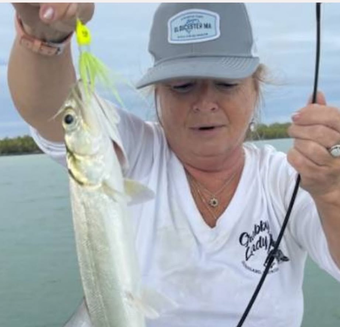 Tina Greel Slays Fish When She Wears Her Lucky Gloucester Fishing Cap ...