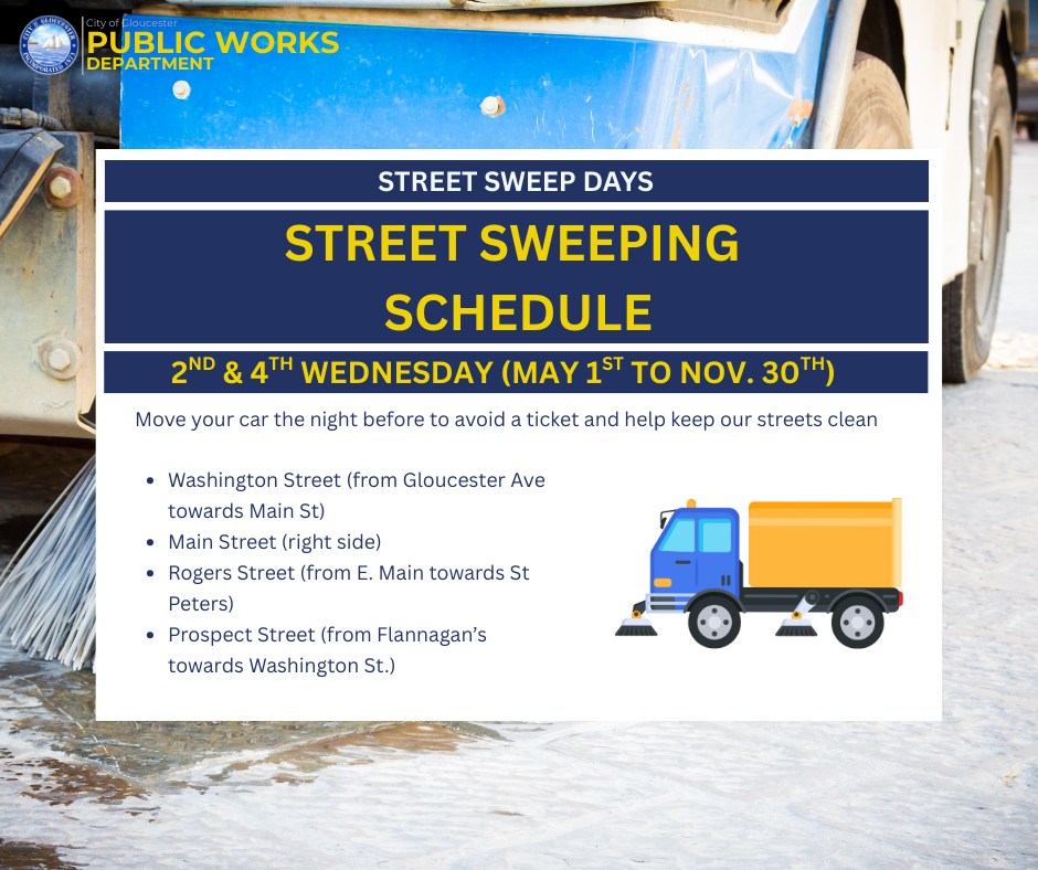 Street sweeping schedule – Good Morning Gloucester
