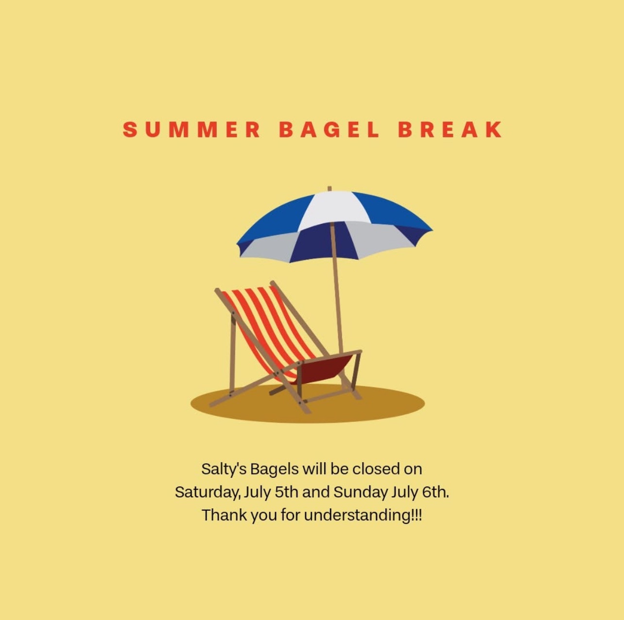 Salty’s Bagel‘s is taking a summer break. – Good Morning Gloucester
