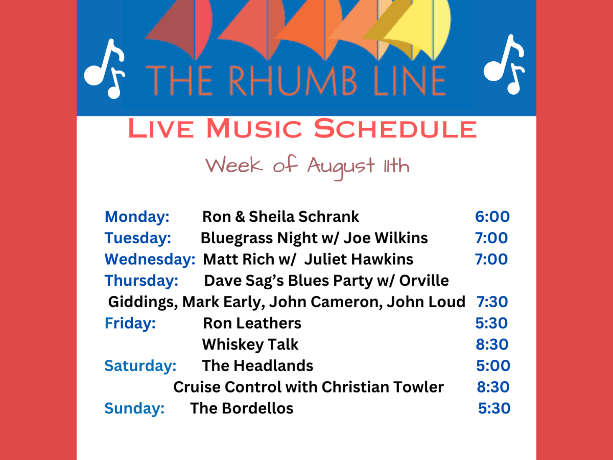 This Week’s Music Schedule at the Rhumb Line! – Good Morning Gloucester