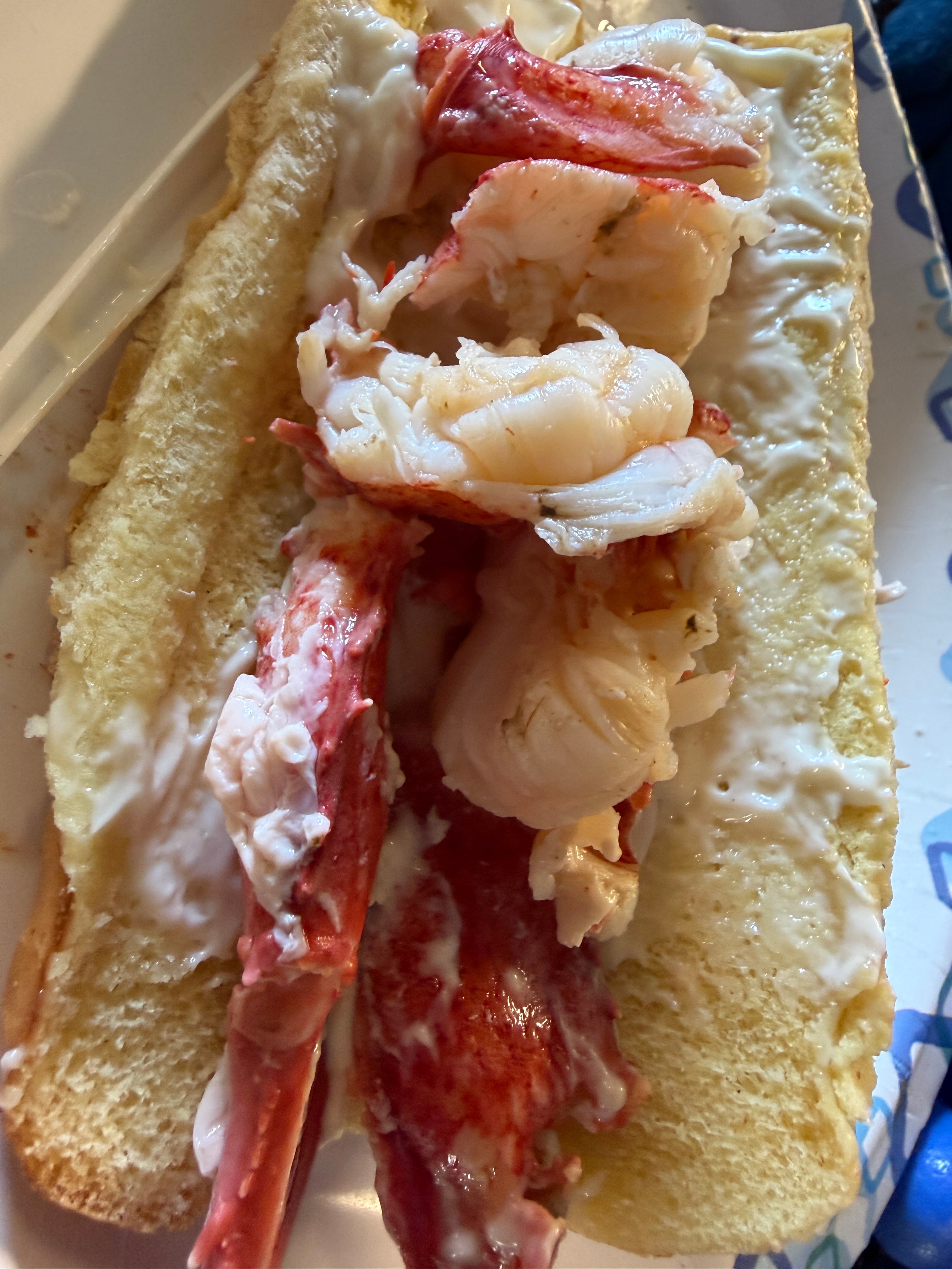 Whipped up this soft shell Lobster roll at the dock in under 10 minutes ...