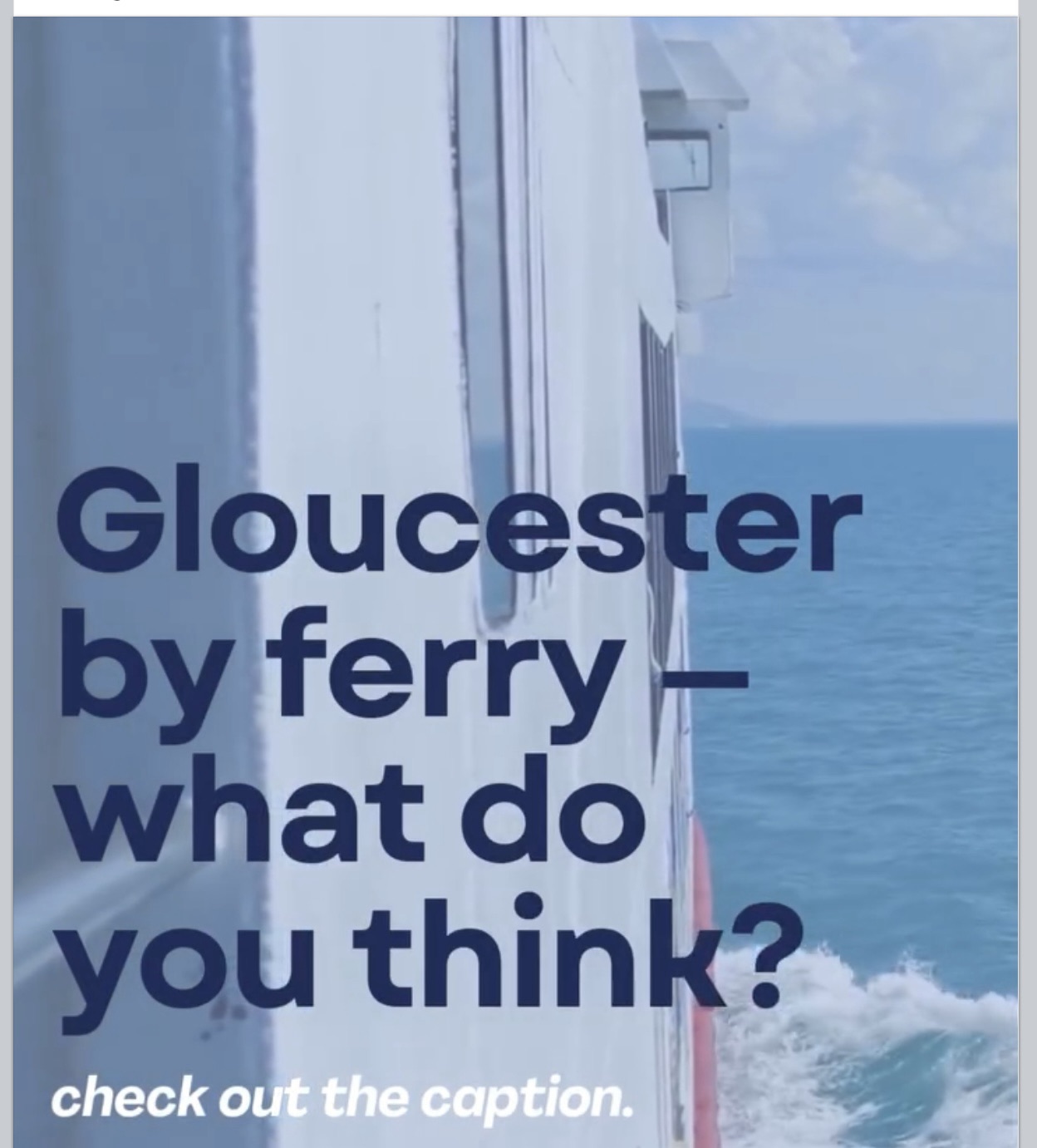 Ferry to Gloucester? – Good Morning Gloucester