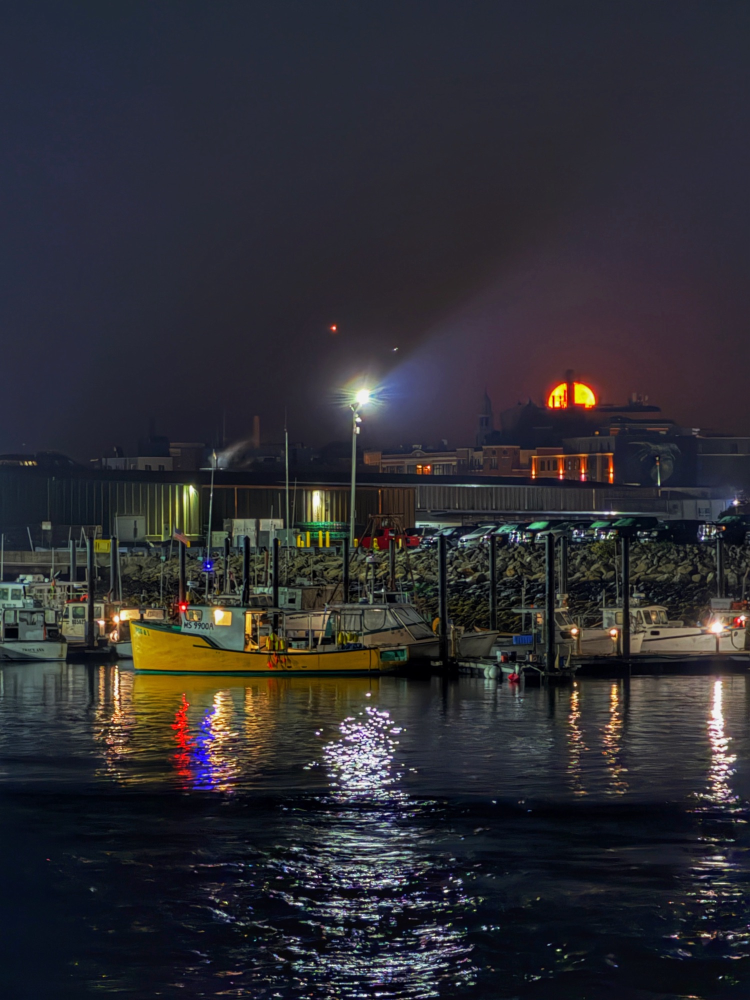 Beautiful Industry: State Fish Pier Early Morning With Full Moon ...