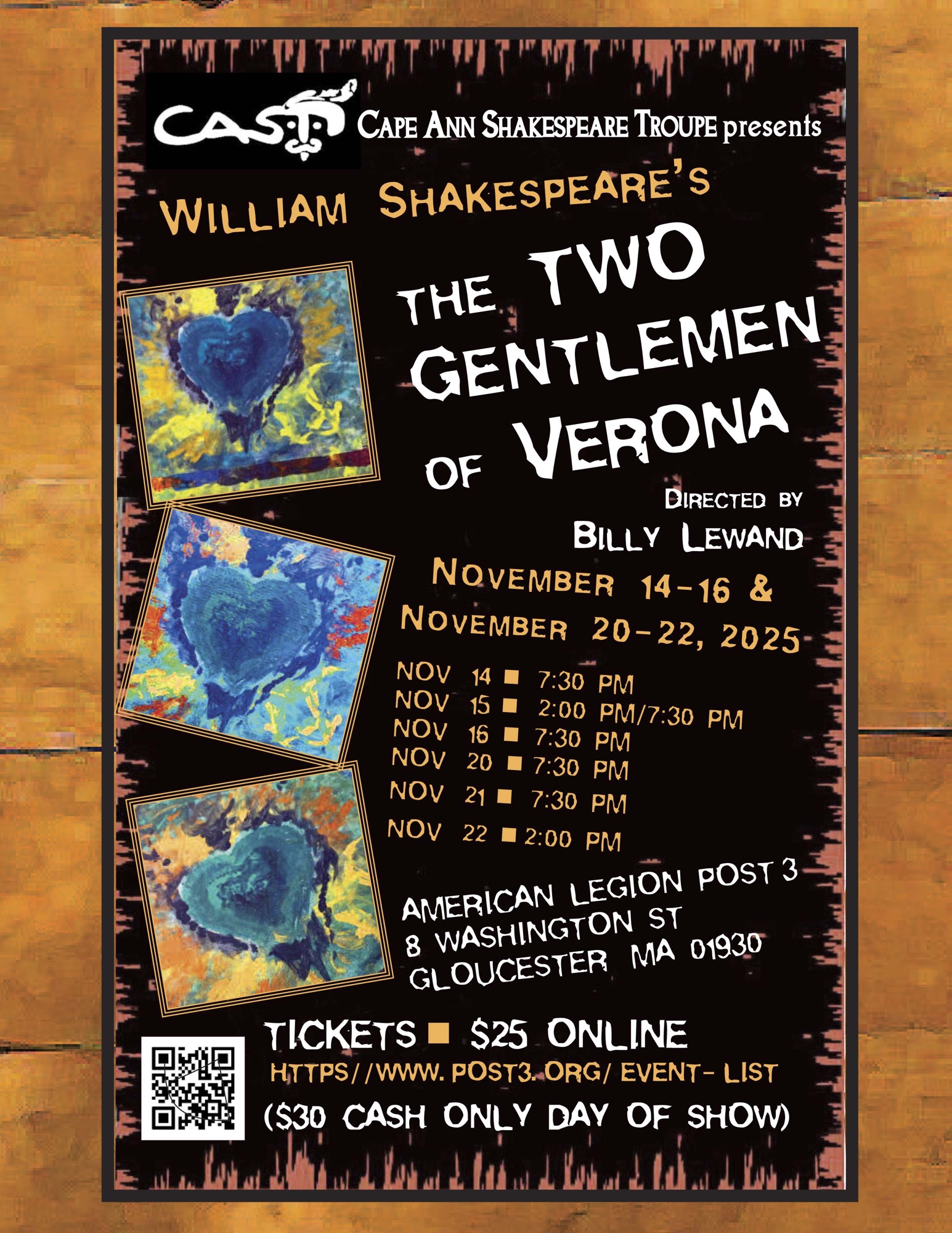 CAPE ANN SHAKESPEARE TROUPE PRESENTS “THE TWO GENTLEMEN OF VERONA ...