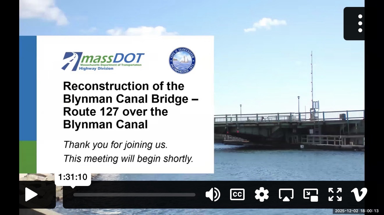 Here is the complete MassDOT public form regarding the Blyman Bridge ...